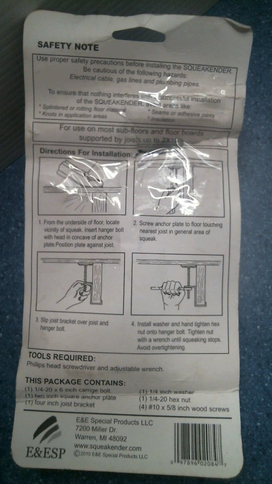 Squeak-Ender Floor Squeak Eliminator (02084) FS | eBay