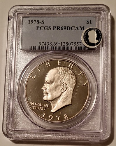 1978 S Eisenhower Dollar Proof PR69 DCAM PCGS ECC Sticker* | eBay