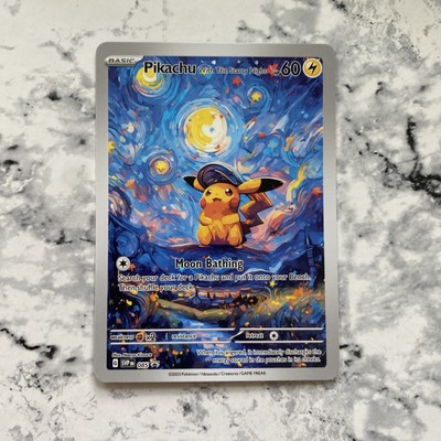 Pokemon Pikachu Starry Night Van Gogh Beautiful Moon ACG Star Trading ...