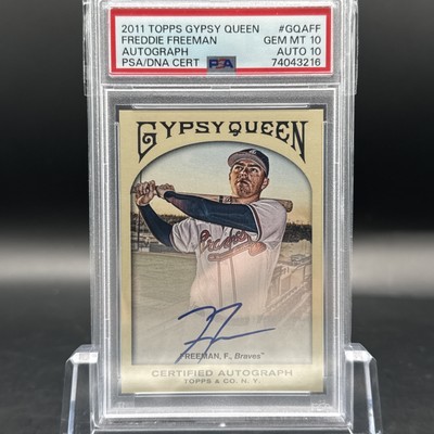 2011 Topps Gypsy Queen FREDDIE FREEMAN RC PSA 10 Auto POP 16 BRAVES ...
