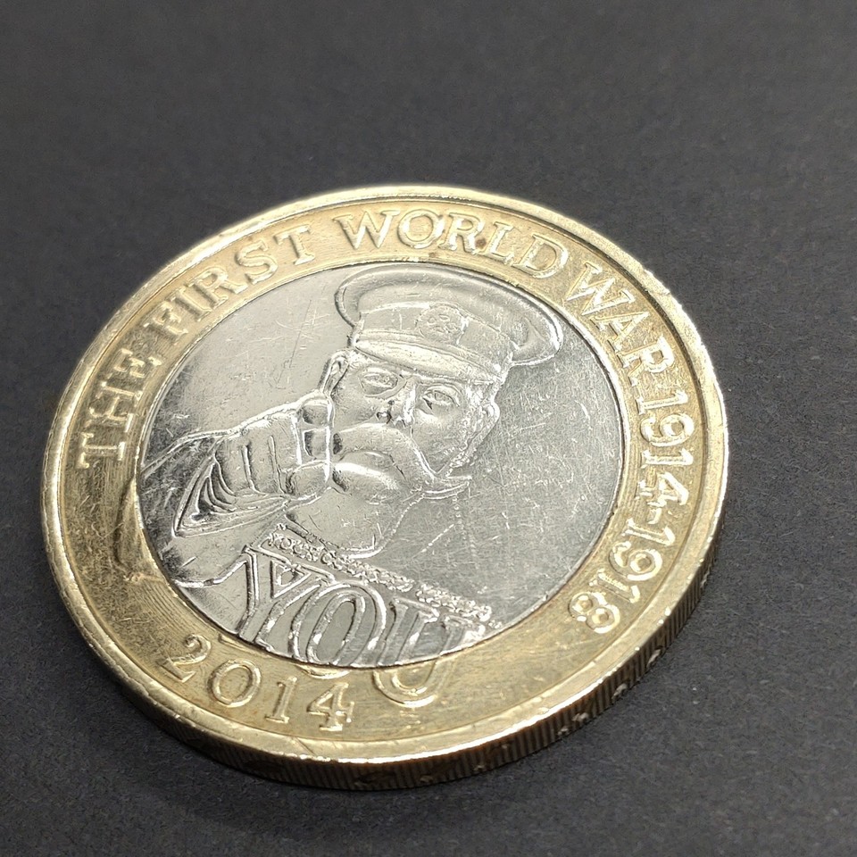 2014 - £2 Coin - WWI Lord Kitchener– Circulated –UK Commemorative(S28 ...