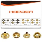 160 Pcs Snap Buttons, Fasteners Kit 15mm Stainless Steel Marine Gold ...