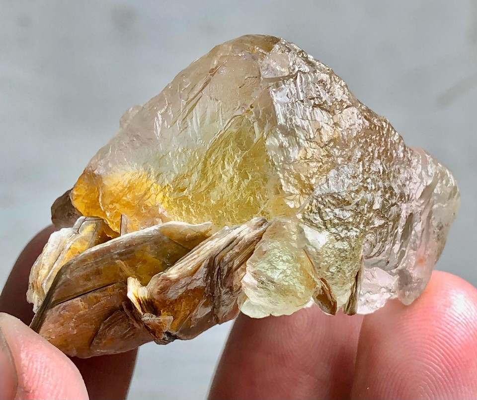 214 CT Bi Color FLUORITE Crystal with Muscovite From Chumar Bakhoor | eBay