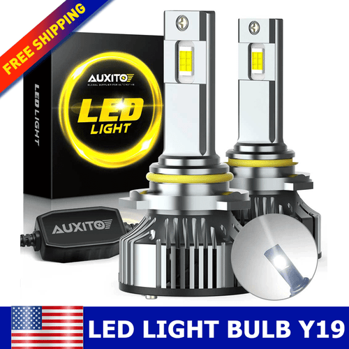 AUXITO 9005 High Beam HB3 LED Headlight Bulb 6500K HID White CANBUS Y19 ...
