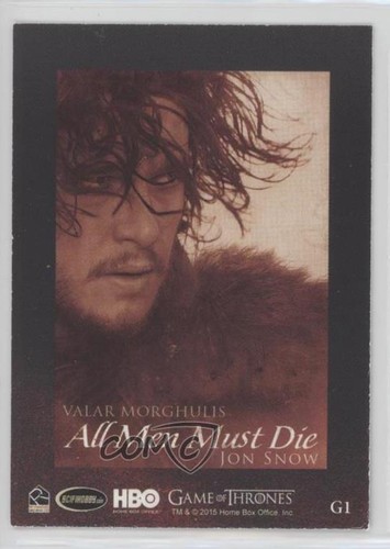 2015 Rittenhouse Game of Thrones Season 4 Valar Morghulis Jon Snow #G1 ...