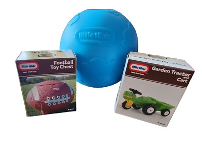 mini little tikes series 3 Football Toy Chest And Garden Tractor | eBay