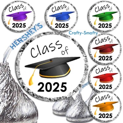 Class of 2025 Labels Stickers Envelope Seal Graduation Party Fits ...
