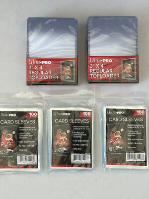 New Ultra PRO Trading Card Regular Toploaders (QTY50) and Penny Sleeves ...