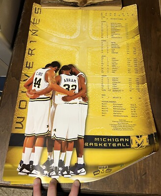 Michigan wolverines basketball poster 2006-2007 Mens Schedule NCAA ...