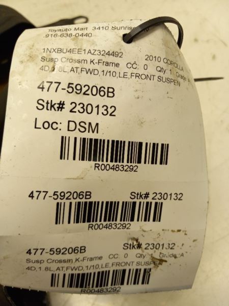 Toyota+OEM+09-16+Corolla+Front+Frame-crossmember+Cross+Member+ ...