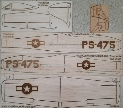 10.5" THUNDERJET Laser Cut Profile Jetcat Glider Balsa Model Jet ...