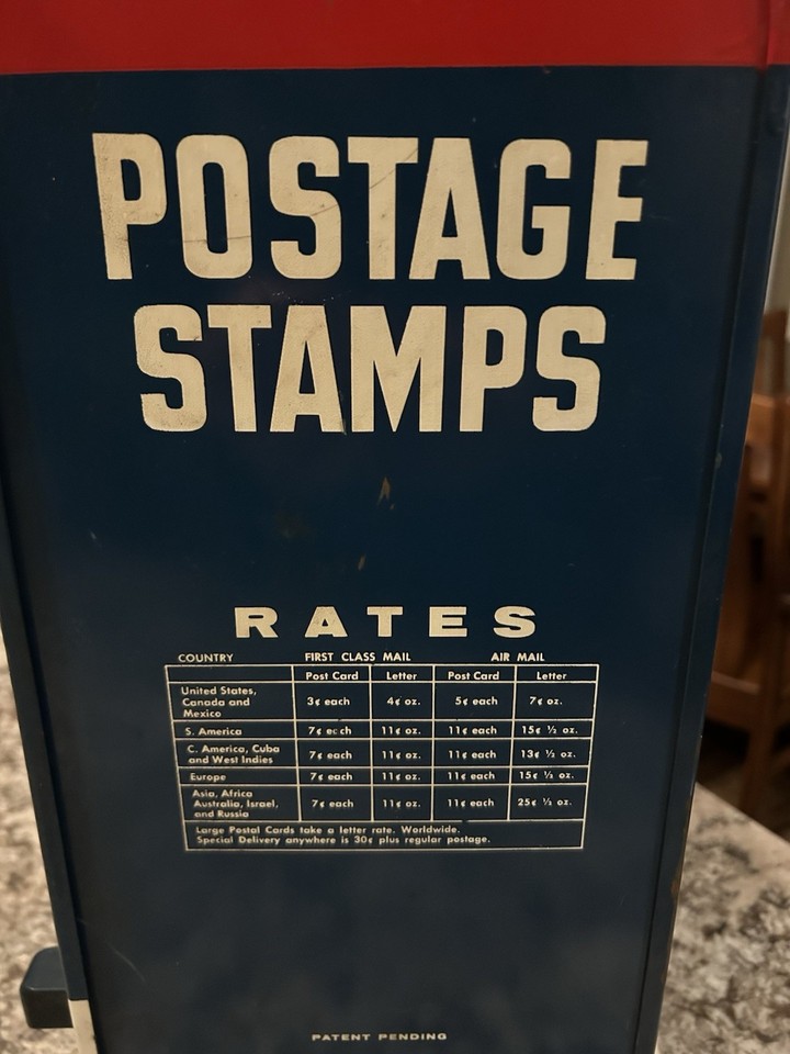 Vintage Postage Stamp Dispenser Dispensing Machine U.S. Post Office ...