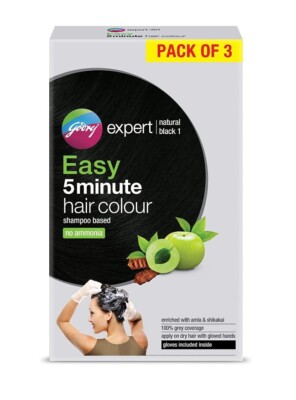 Godrej Expert Easy 5 Minute Shampoo Hair Color Sachet, (Pack of 3) | eBay