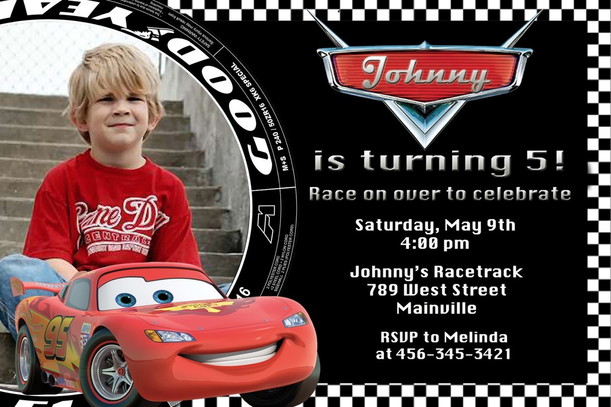 Cars Birthday Invitation Toy Story