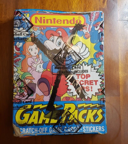 1989 Topps Nintendo Game Packs Unopened Wax Box BBCE Sealed Mario Full ...
