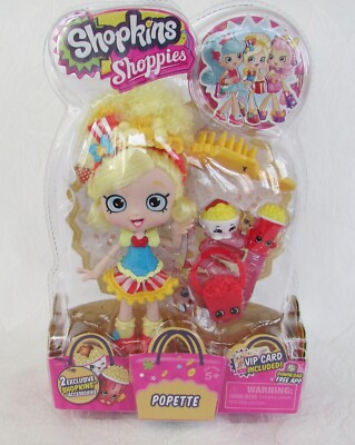 Shopkins Shoppies Popette Doll & 2 Exclusive Shopkins! NEW | eBay