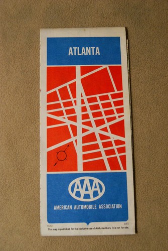 Atlanta, Georgia - Road Map - AAA - No Date | eBay