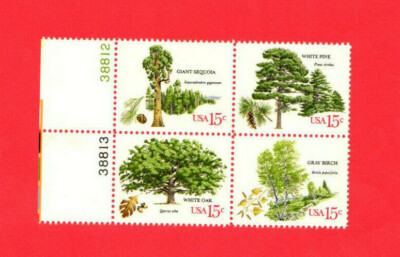 SCOTT # 1764-1767 American Trees Issue United States Stamps MNH Plate ...