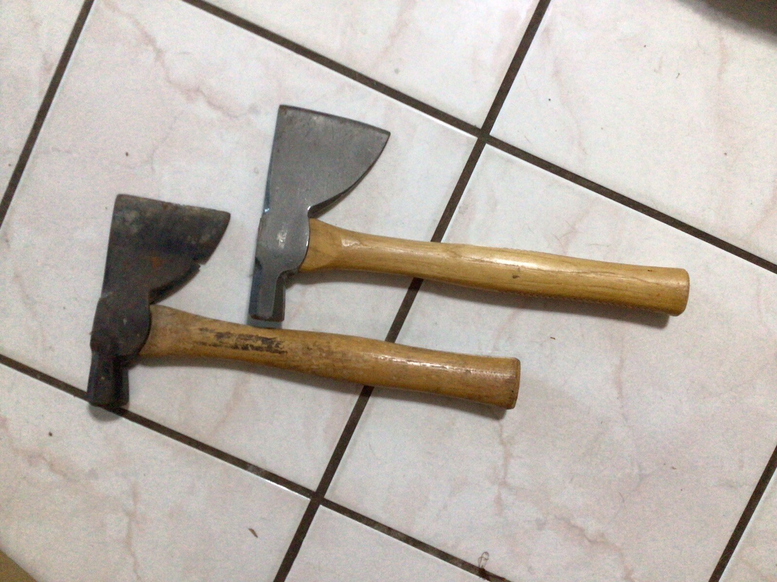 Vintage VAUGHAN SUPER STEEL & ACE Hardware CARPENTER'S HALF HATCHETS ...