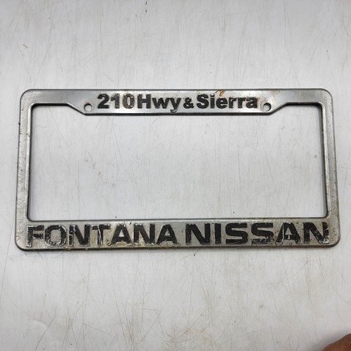 Fontana Nissan 210 Freeway Sierra California Silver Plastic License ...