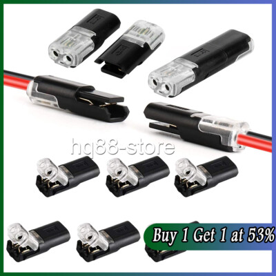 10Pc 12V Wire Cable Snap In Connector Terminal Connections Joiners Car ...