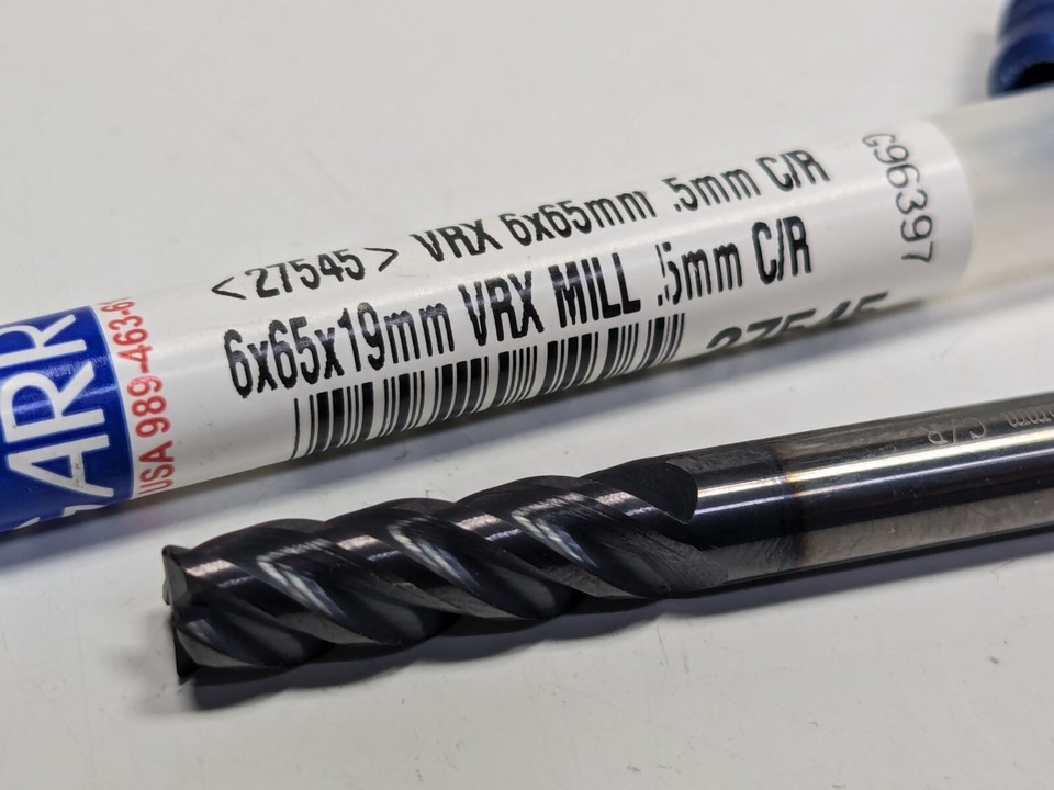 NEW GARR VRX 6MM CARBIDE SQUARE 4 FLUTE AlTiN END MILL 27545 | eBay