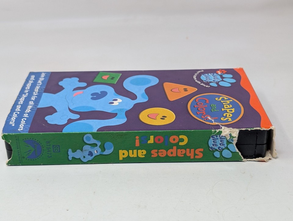 Blue's Clues Shapes And Colors VHS Tape 2003 Play Learn With Blue Nick ...