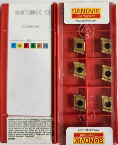 Sandvik 800-08 T3 08M-C-G Grade 1025 Indexable Drill Inserts (10 Pack ...