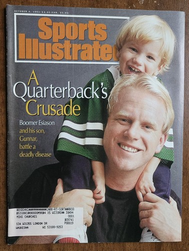 Boomer Esiason & Gunner October4, 1993 Sports Illustrated | eBay