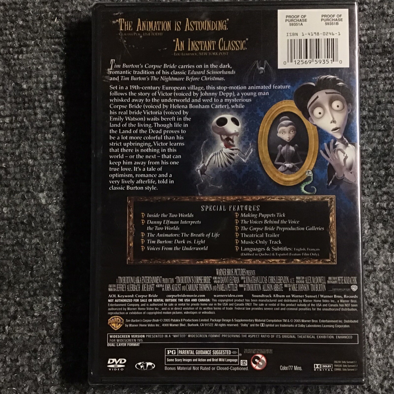 Corpse Bride (DVD, 2005) 12569593510| eBay