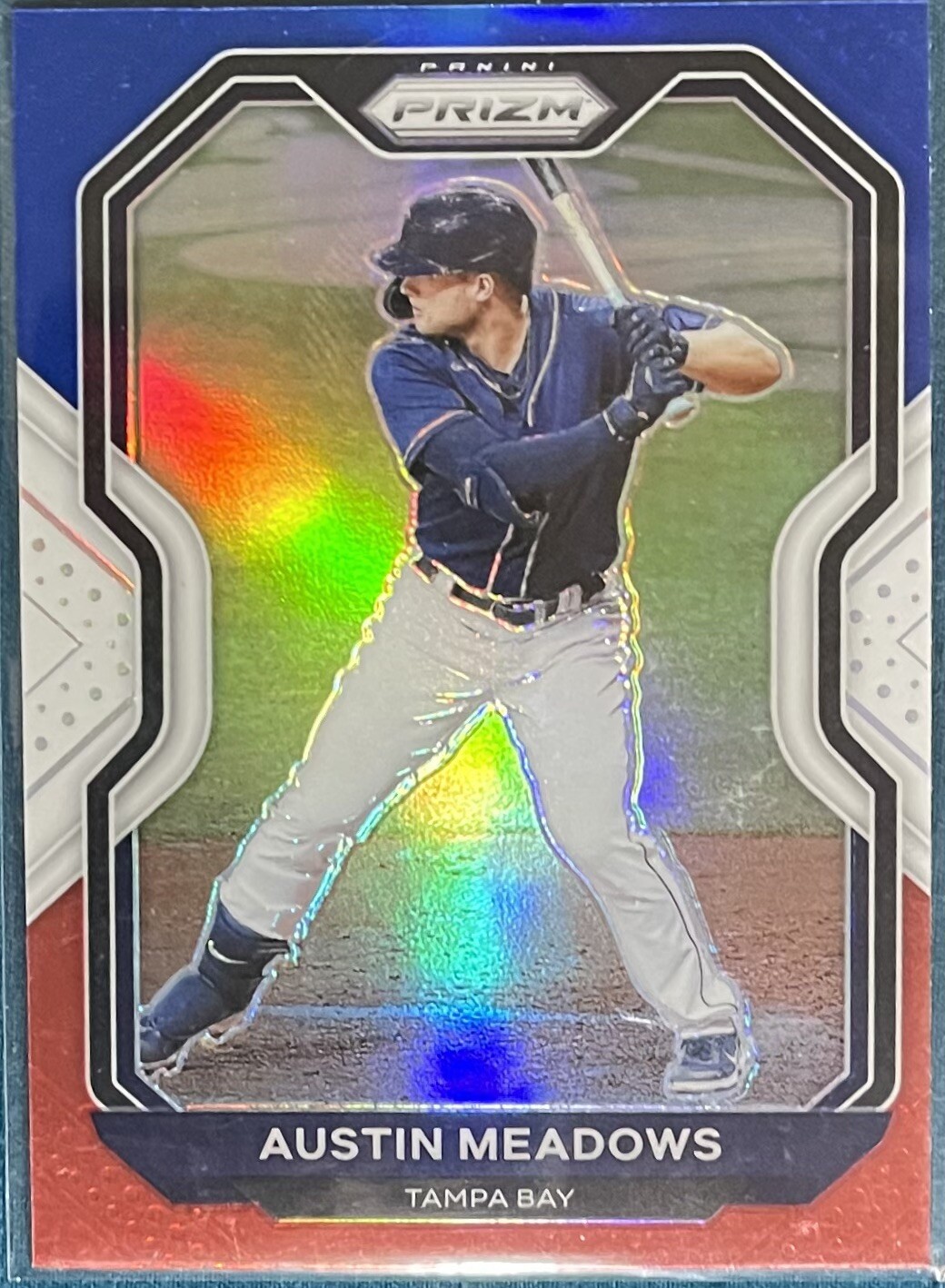 2021 Panini Prizm Baseball #38 Austin Meadows Red White Blue Prizm ...