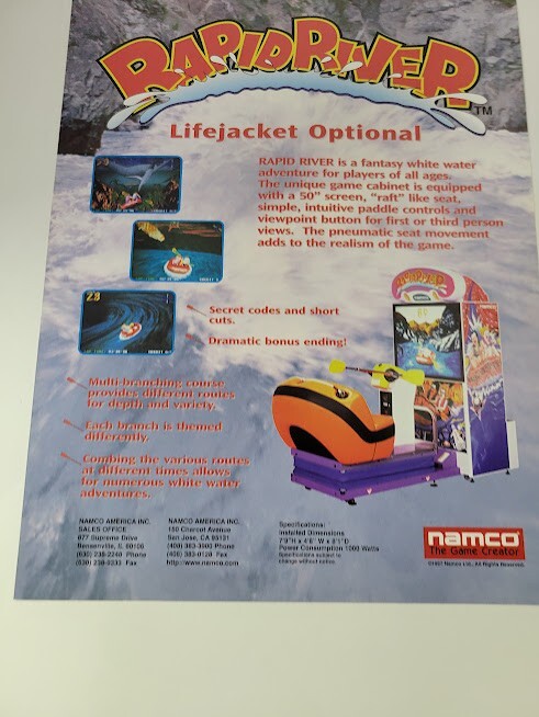 Flyer NAMCO , RAPID RIVER Game advertisement original see pic | eBay