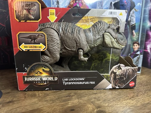 NIB Jurassic World Rebirth Lab Lockdown Tyrannosaurus Rex T-Rex Chomp ...