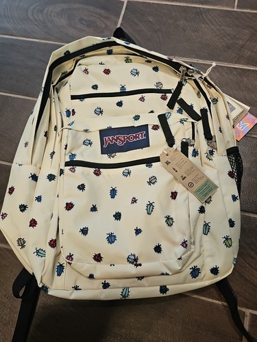 JANSPORT Big Student Backpack A BUGS VIBE WHITE NWT | eBay