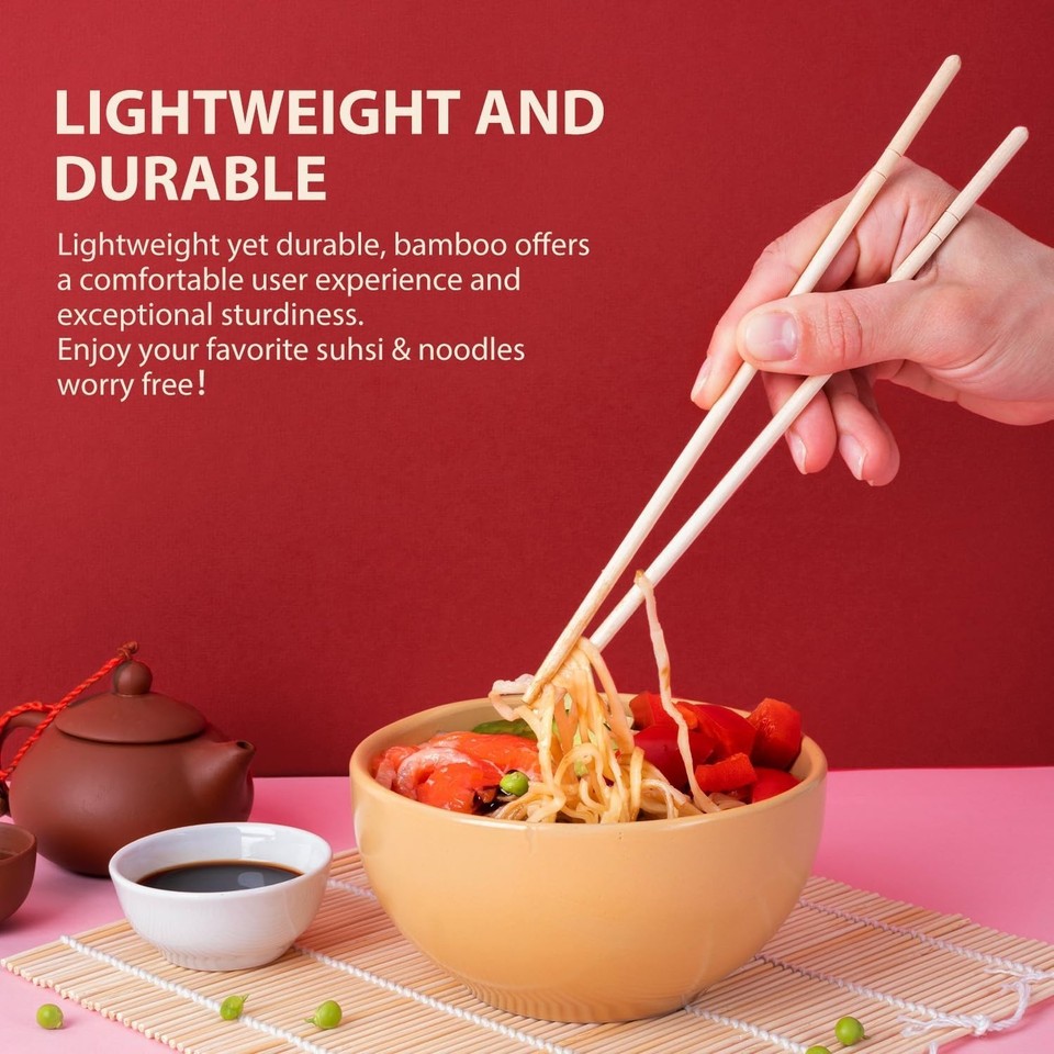 500 Paris Disposable Bamboo Chopsticks Wooden Chopsticks Bulk [US Free ...