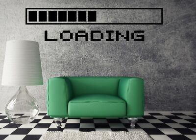 Vinyl Decal Wall Sticker Loading a Video Game Cool Gamer Stuff Computer ...