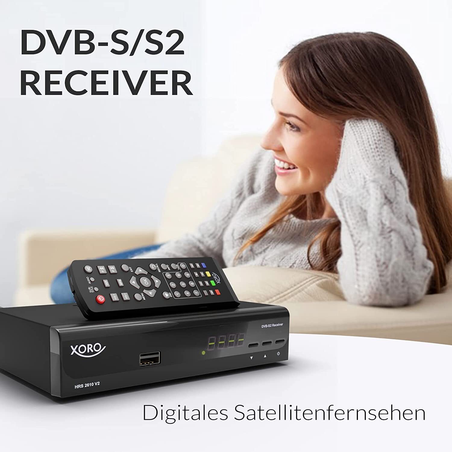 HD Digital SAT Receiver XORO HRS 2610 V2 USB HDMI Scart 1080p Full HDTV ...