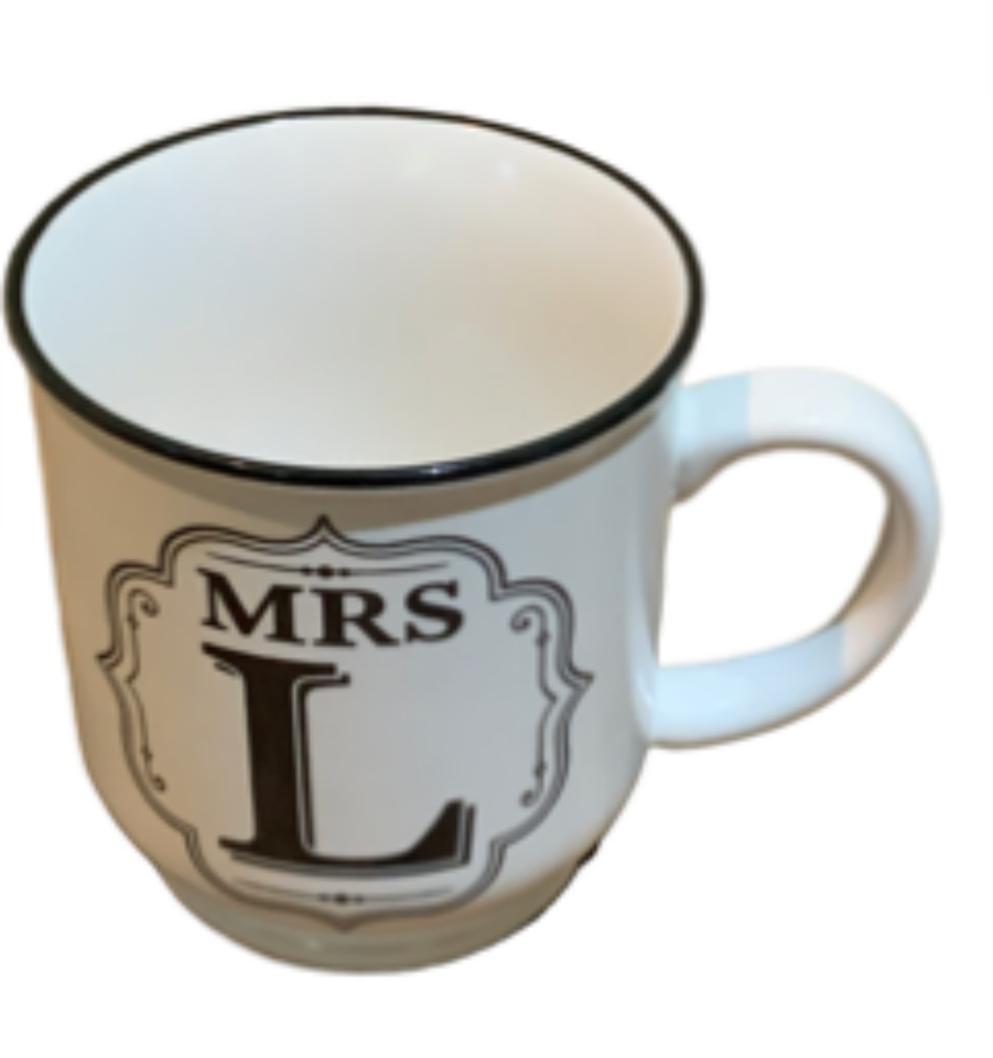 Alphabet Mug Mr / Mrs / Miss Men's Women's Gift Mug Birthday ...