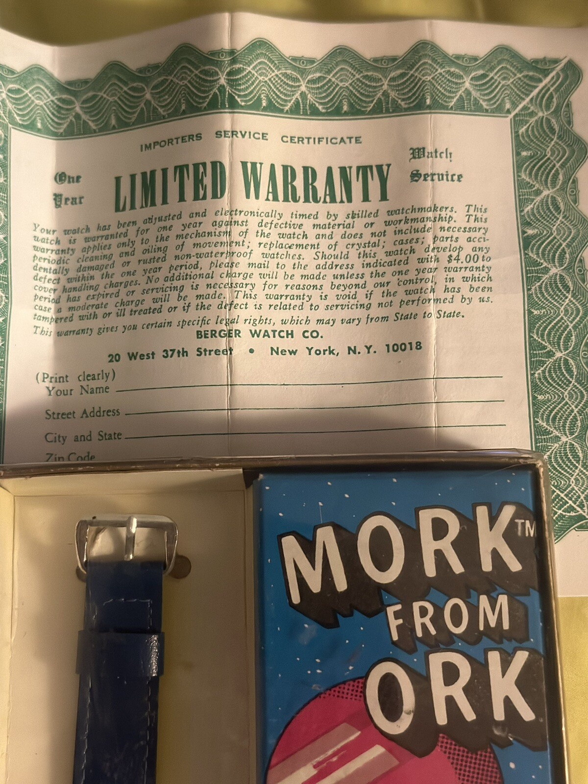 ORIGINAL NEW 1979 MORK AND MINDY CHARACTER WATCH-NIB! | eBay