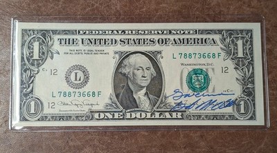 Governor Nevada Bob Miller Signed Autograph Currency $1 Dollar Bill | eBay
