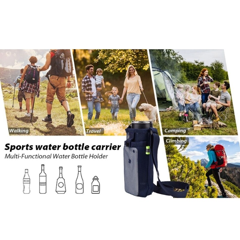 Adjustable Shoulder Strap Water Bottle Cover Bottle Jackets for Outdoor ...