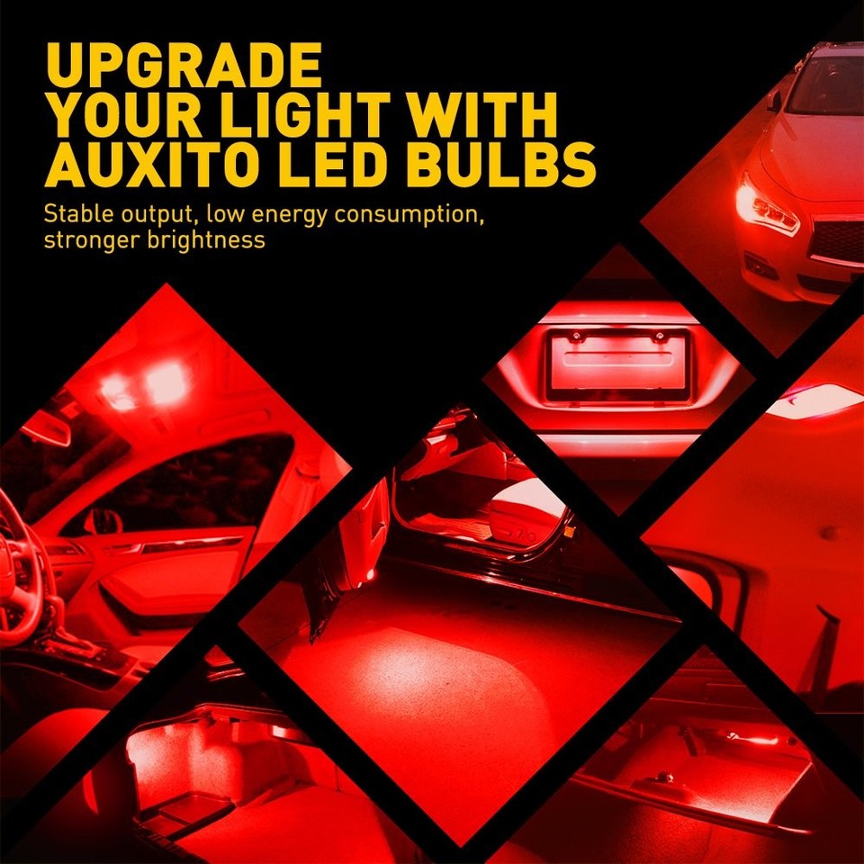 10X T10 194 168 192 LED Door Interior Dome Map Trunk Light Bulbs Bright ...