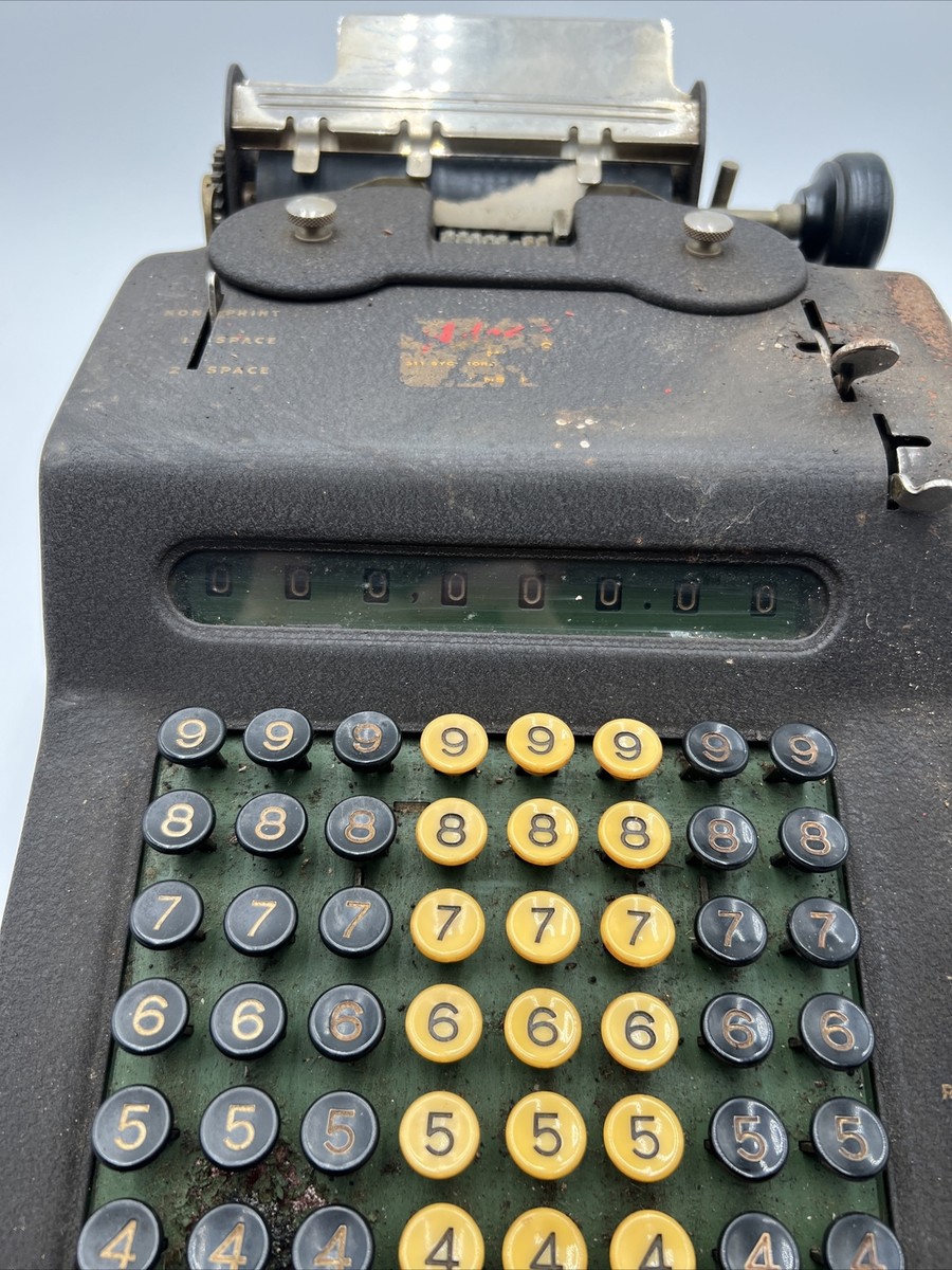 National Allen Wales Model E Antique Adding Machine For