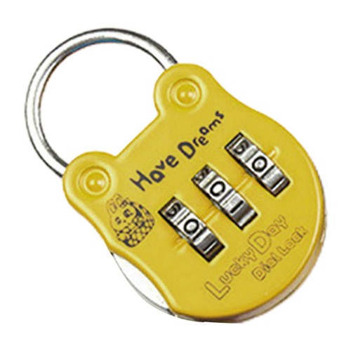 Suitcase Code Lock Vibrant Color Convenient 3 Digit Combination Padlock ...