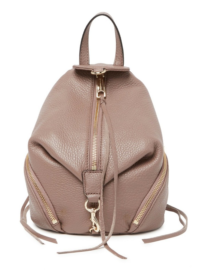 NWT Rebecca Minkoff Julian Mini Leather Backpack Black Grey Navy Pink ...