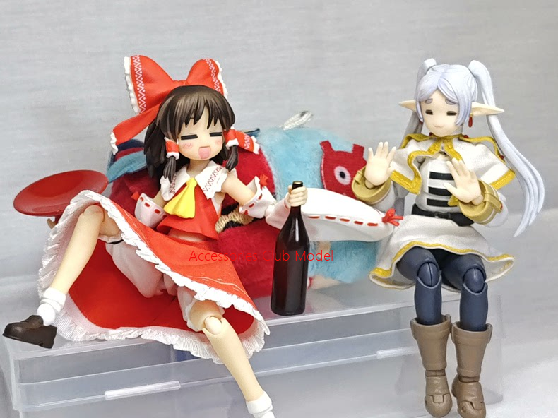 Custom 1/12 Scale Long Skirt for 6'' Figma Hakurei Reimu Action Figure ...