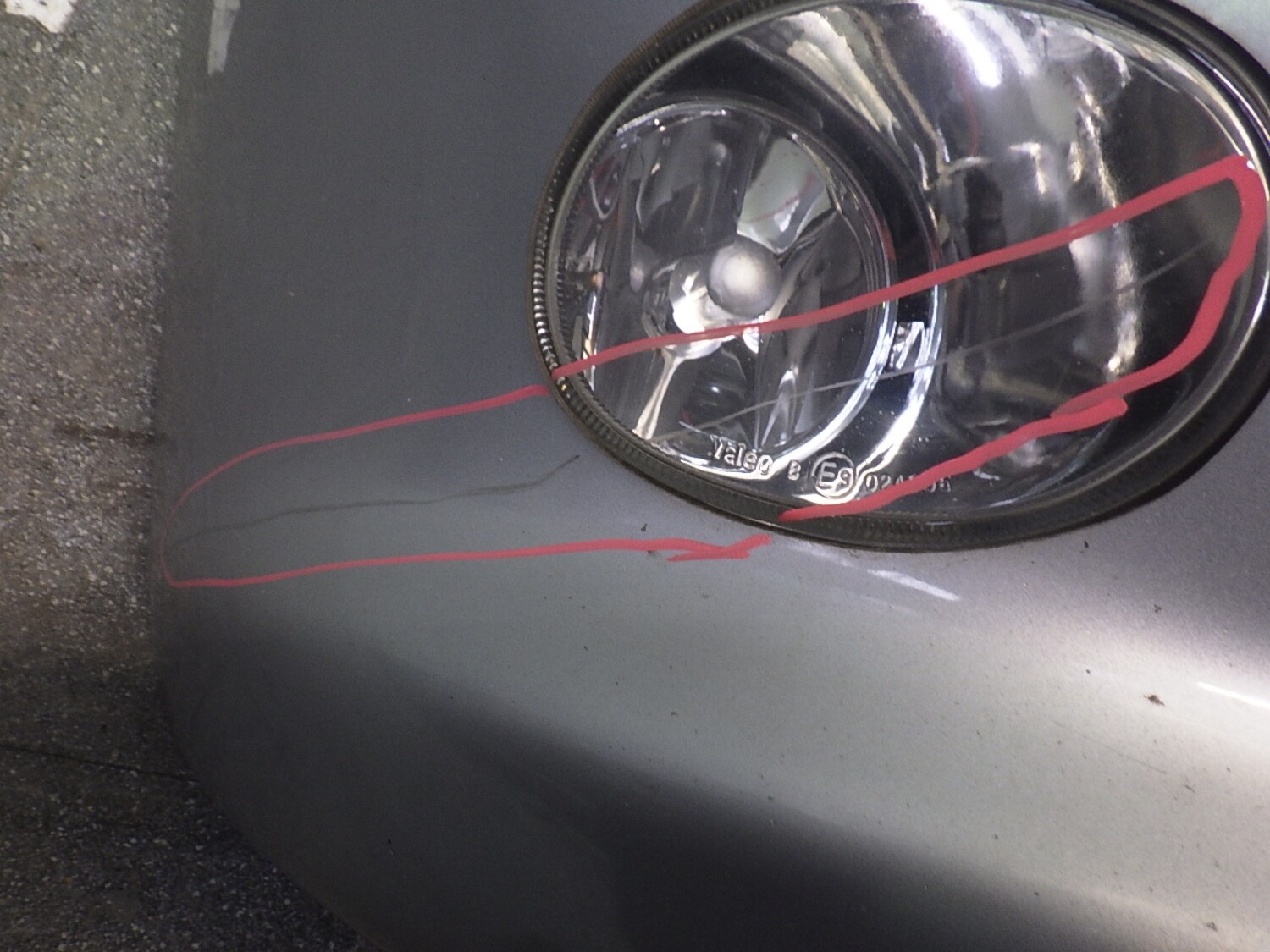 Stoßstange Peugeot 206 Schrägheck vorne EZA / Grau Sidobre / grau ...