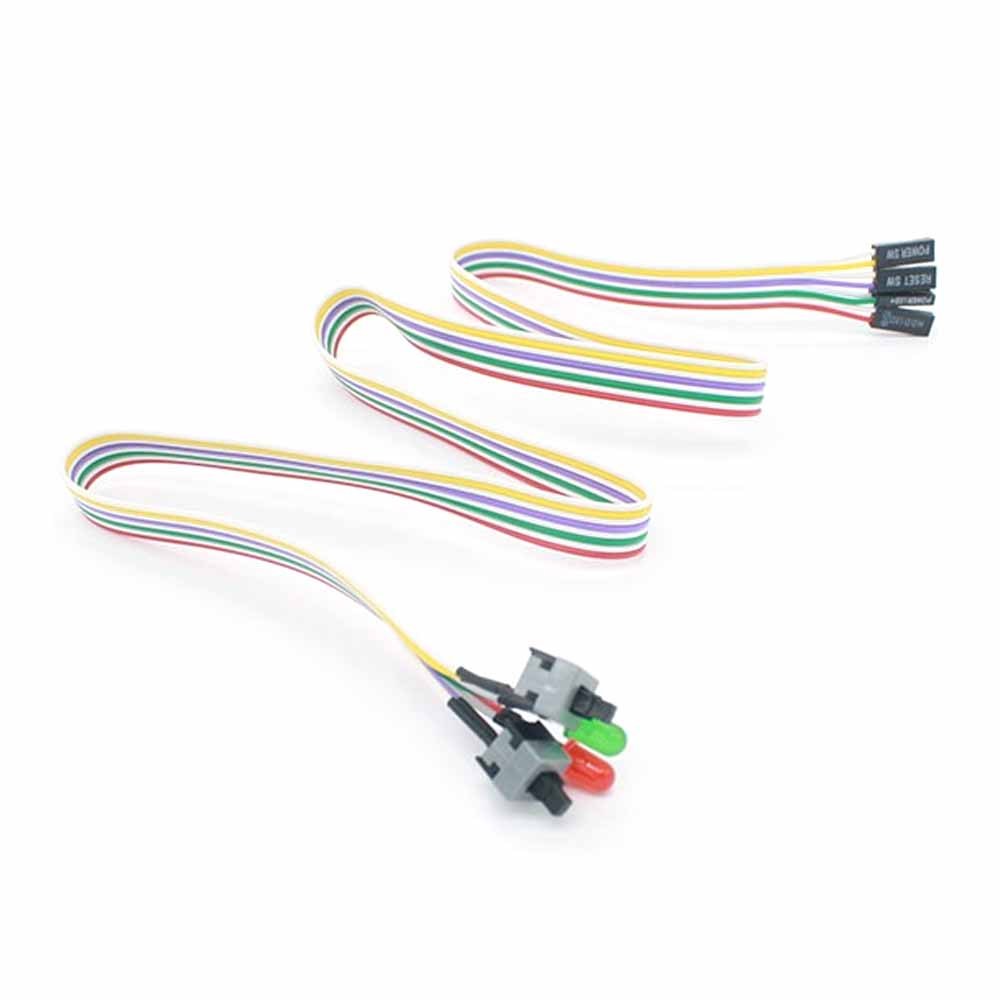 ATX PC Compute Motherboard Power Cable 2 Switch On/Off/Reset w/LED ...