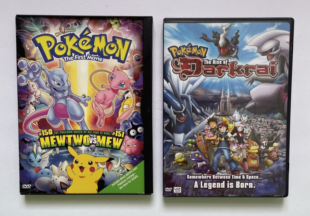 Pokemon the First Movie: Mewtwo Strikes Back & Rise of Darkrai DVD lot ...