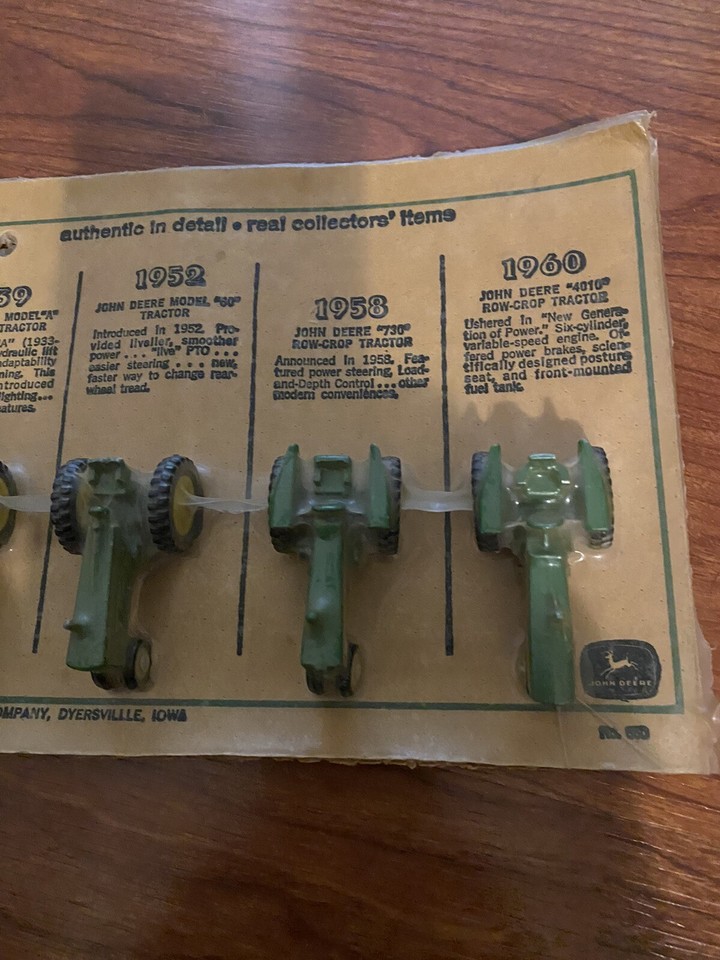 Ertl John Deere Evolution of JD 7pc HIstorical Set Made 1971 USA 1/64 ...
